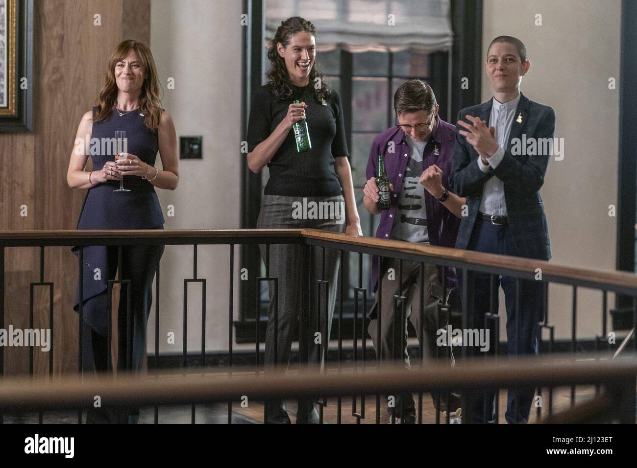 BILLIONS, from left: Maggie Siff,, Eva Victor, Will Roland, Asia Kate ...