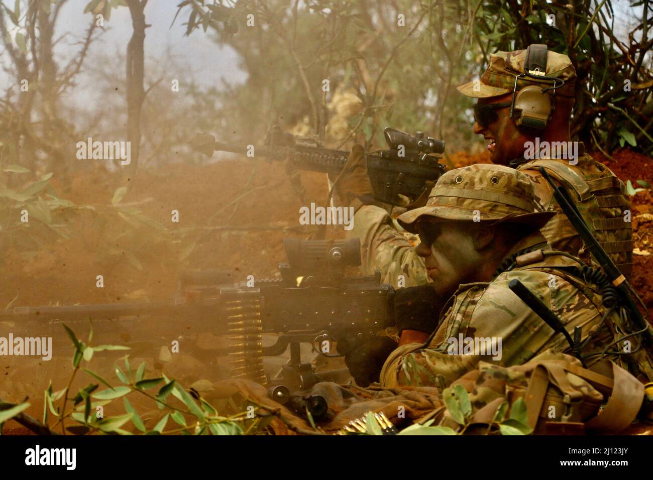 U.S. Army Soldiers Sgt. Peter Cardone (left) and Spc. Keith Ruby (right ...