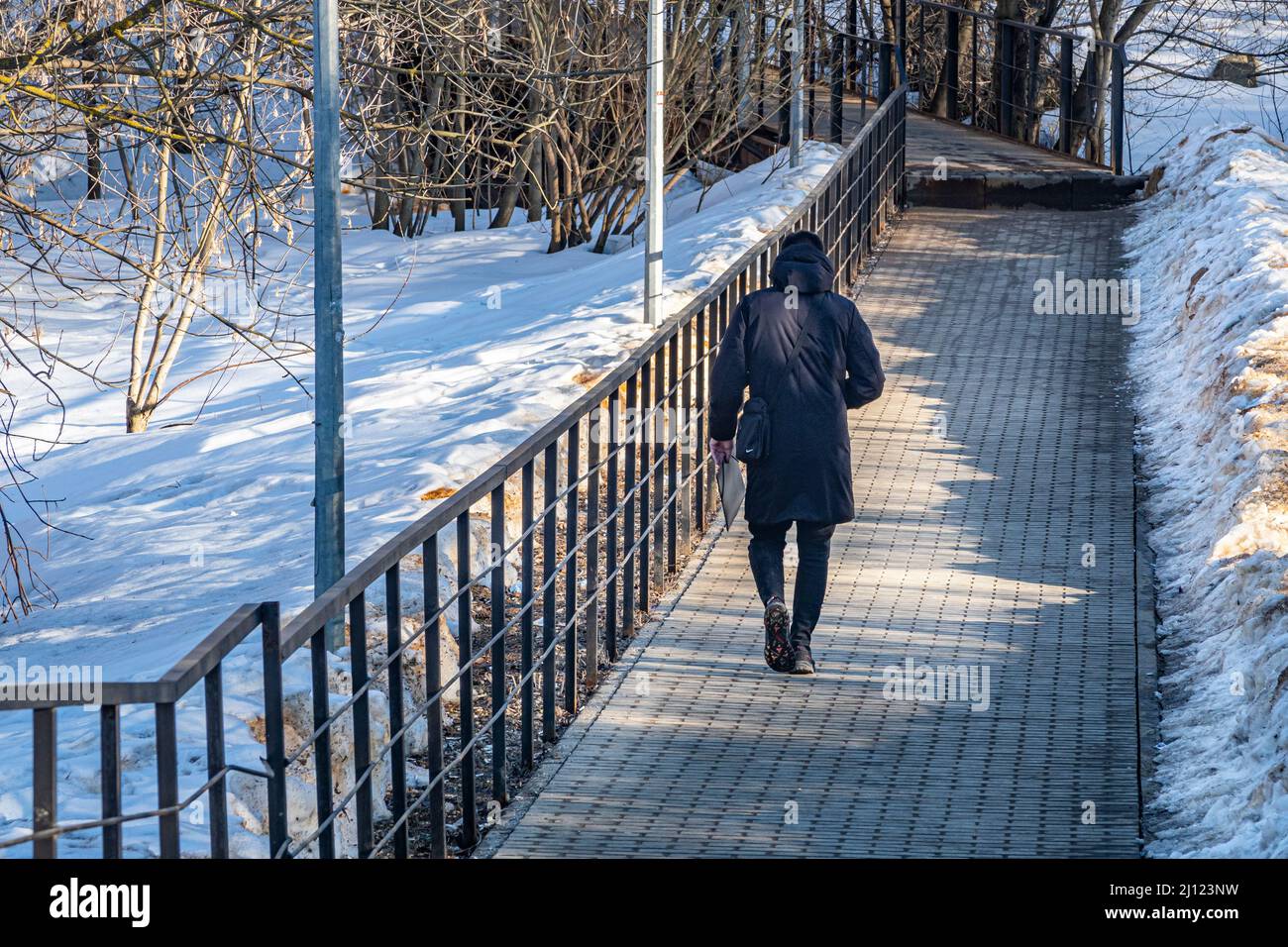 Russia, Moscow. Local resident on a street Stock Photo - Alamy
