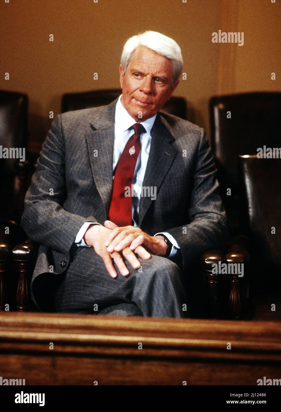 Portraits of Peter Graves Hosting The TV Show "You Are The Jury”., 1987 ...