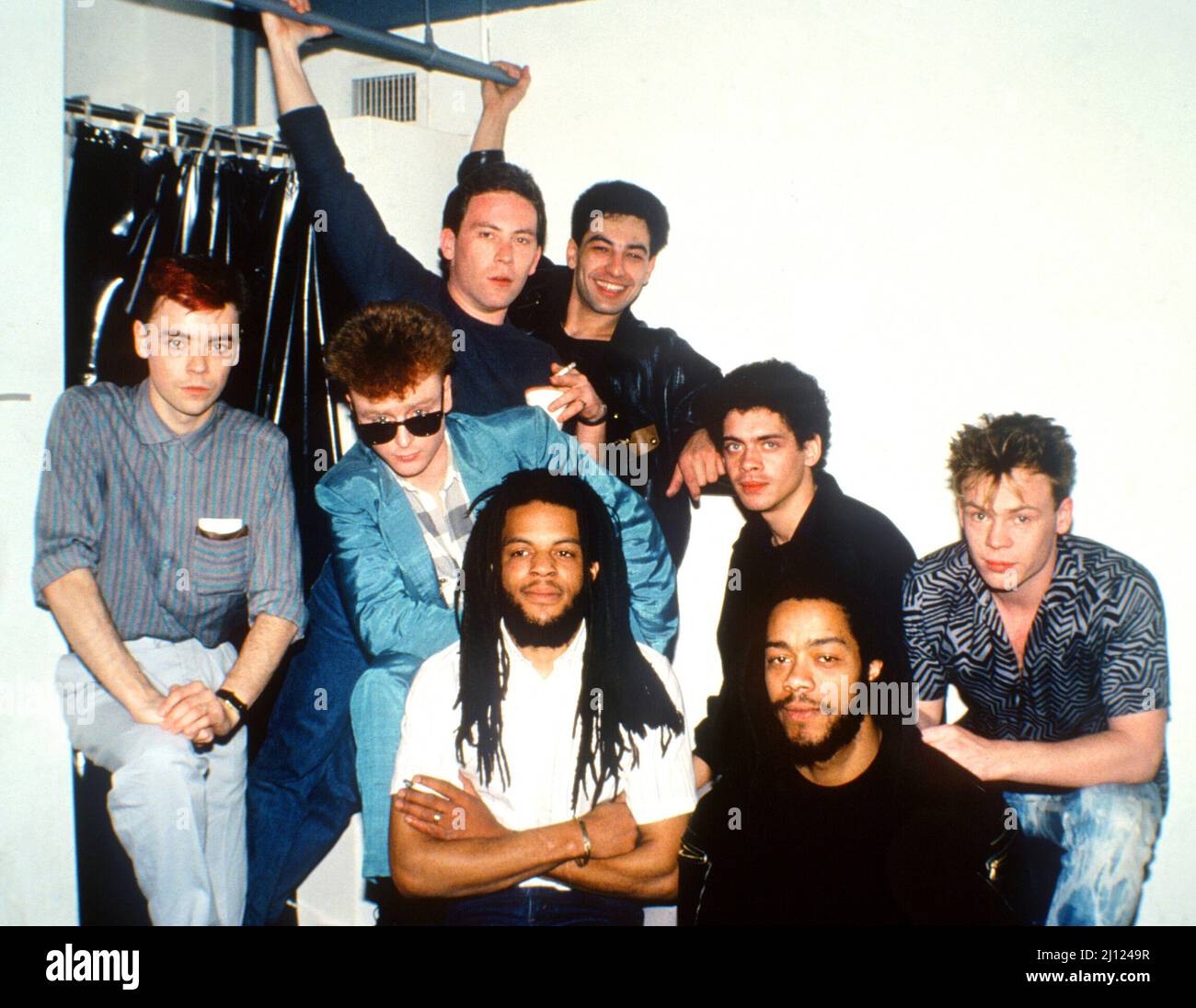 UB-40 in their dressing room at the Palace Theater prior to their ...