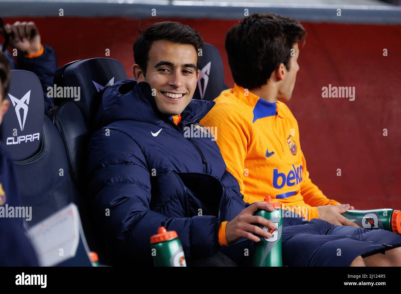BARCELONA - FEB 27: Eric Garcia on the bench during the La Liga match ...