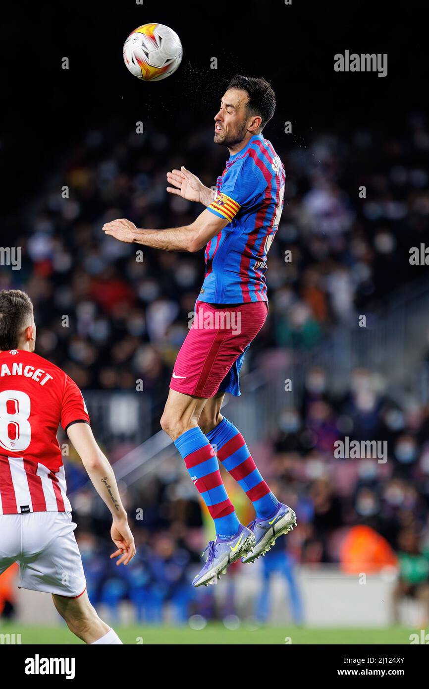 BARCELONA - FEB 27: Sergio Busquets in action during the La Liga match ...