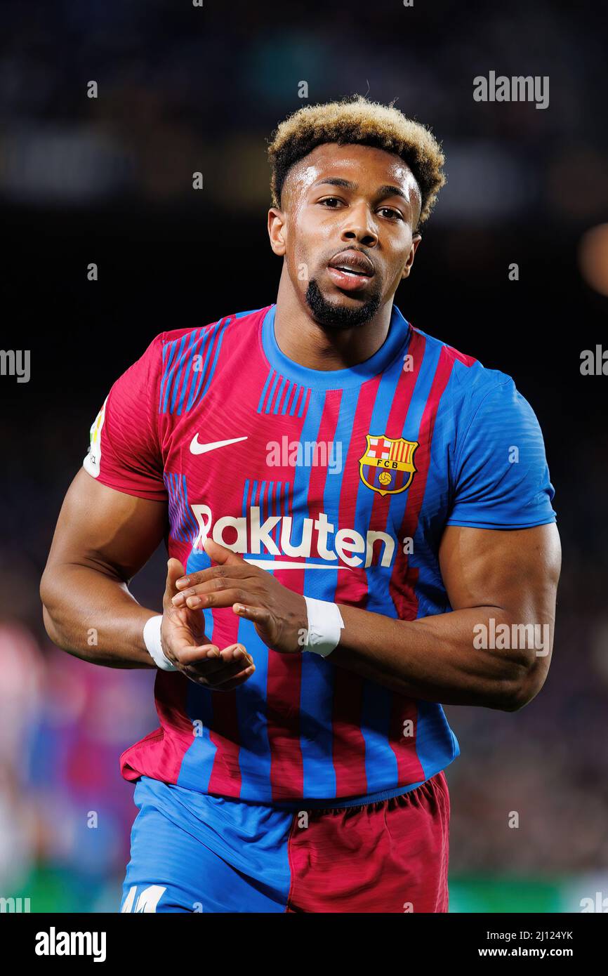 BARCELONA - FEB 27: Adama Traore in action during the La Liga match ...