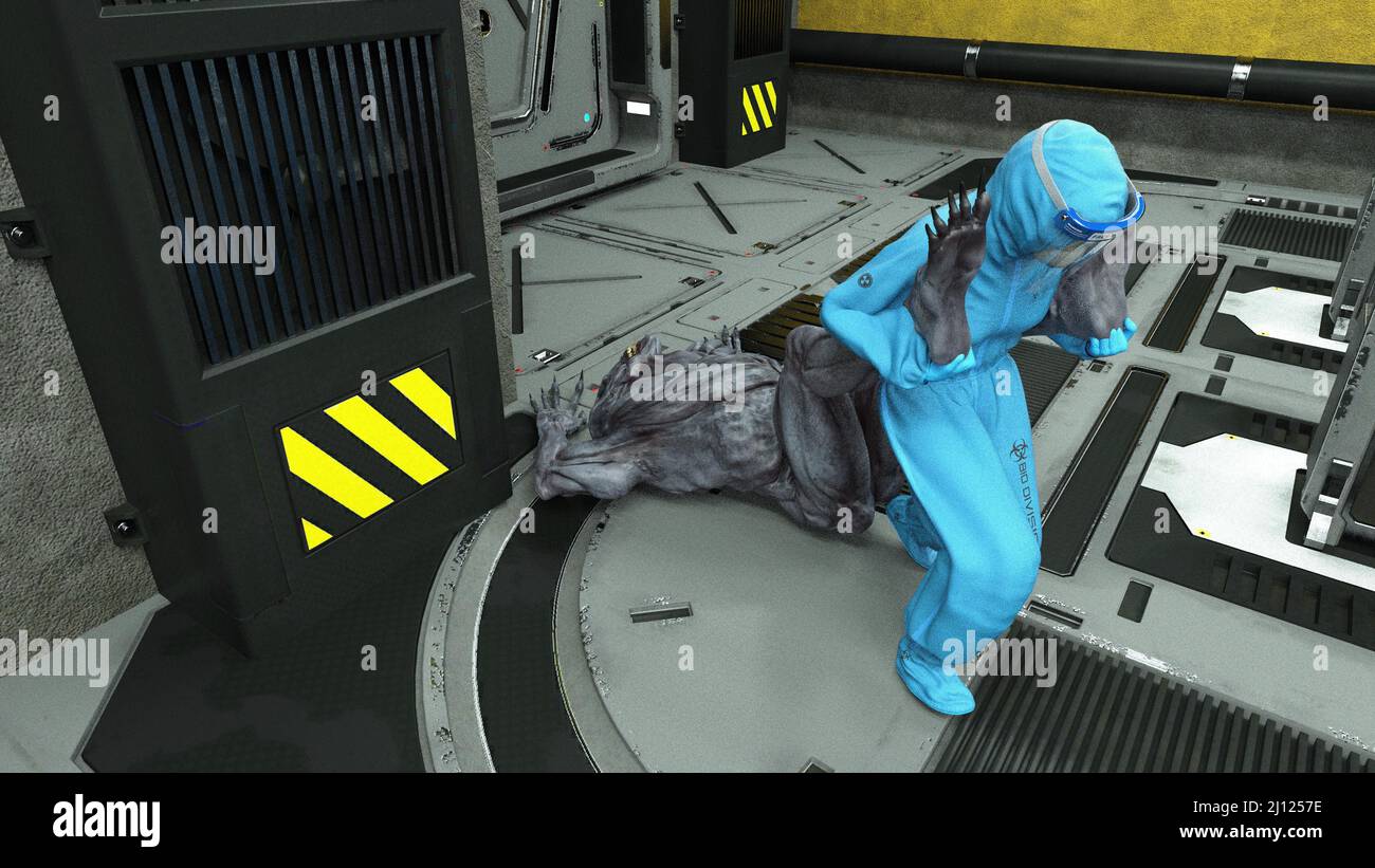 3D-illustration of an alien biologic laboratory Stock Photo - Alamy