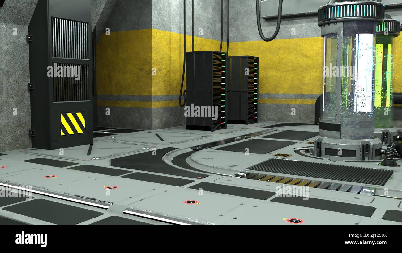 3D-illustration of an alien biologic laboratory Stock Photo - Alamy