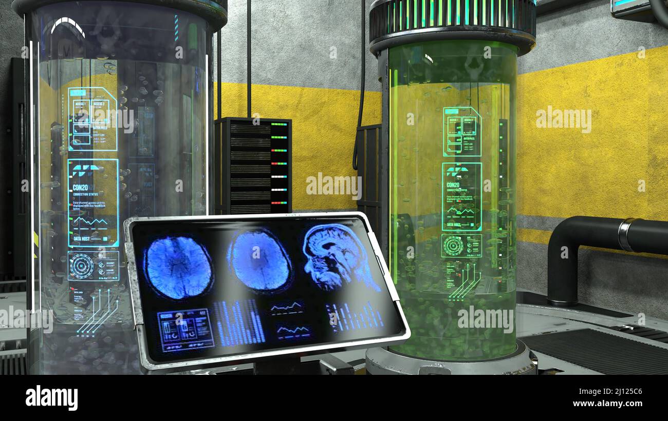 3D-illustration of an alien biologic laboratory Stock Photo - Alamy