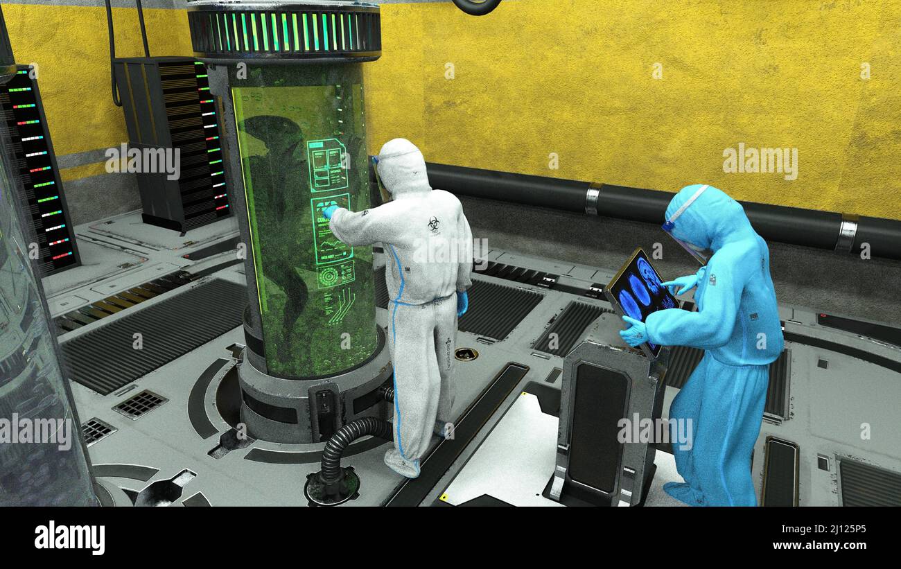 3D-illustration of an alien biologic laboratory Stock Photo - Alamy