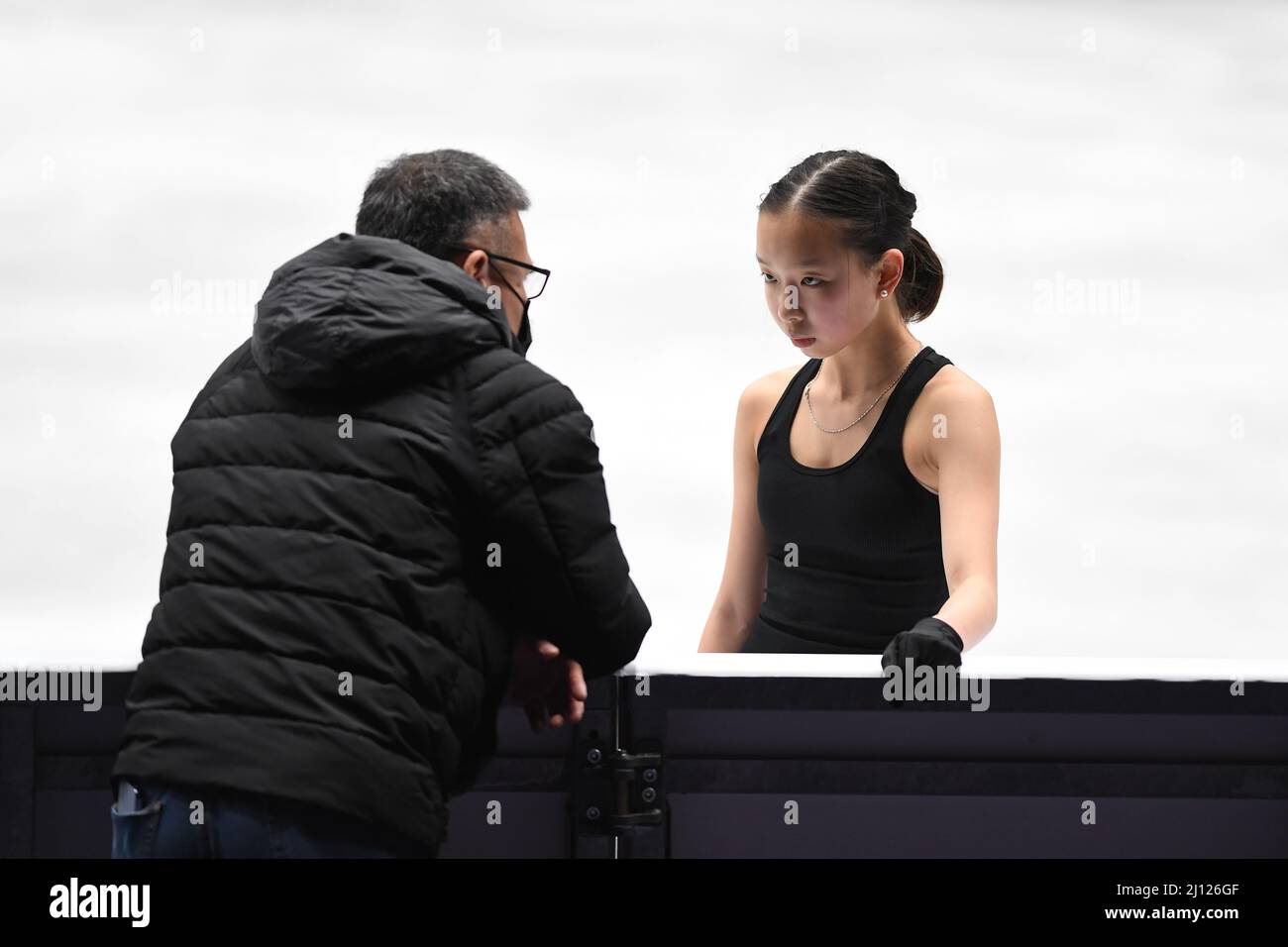 Tzu-Han TING (TPE), during Women Practice, at the ISU World Figure ...