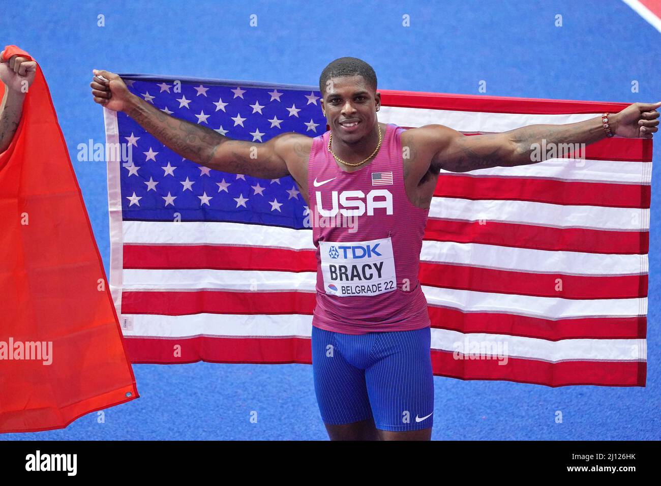 Marvin Bracy (USA) after 60m men final during World Athletics Indoor ...