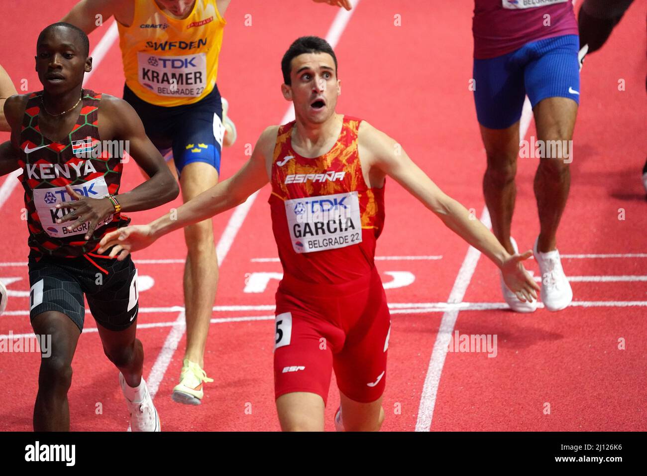 Mariano Garcia (ESP) is gold medallist on 800m final men during World ...