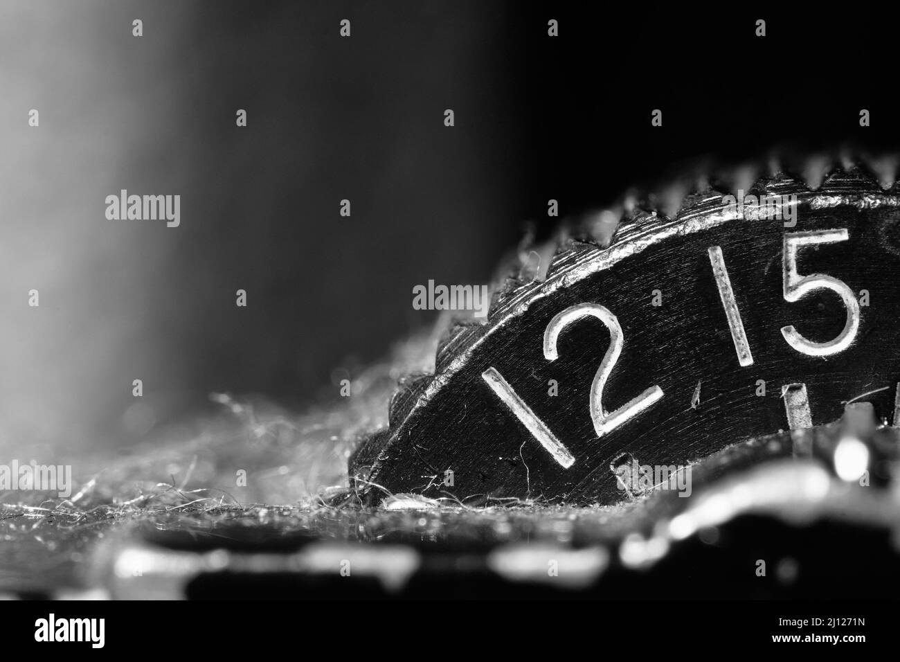 Numbered wheel of an industrial sewing machine's selector Stock Photo ...