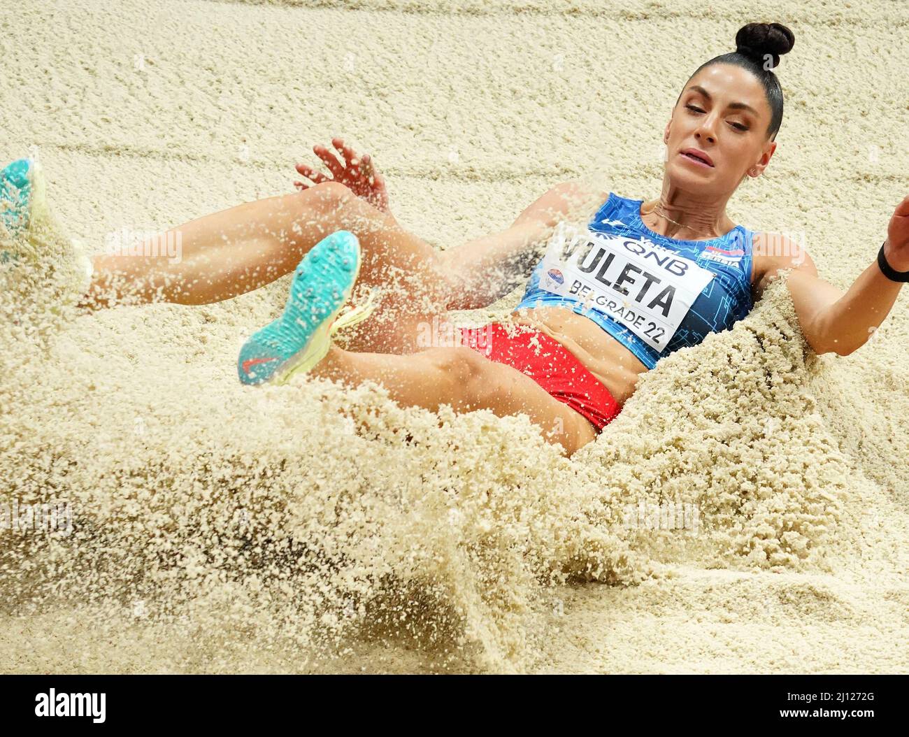 Ivana Vuleta (SRB) in action on Long Jump women during World Athletics ...