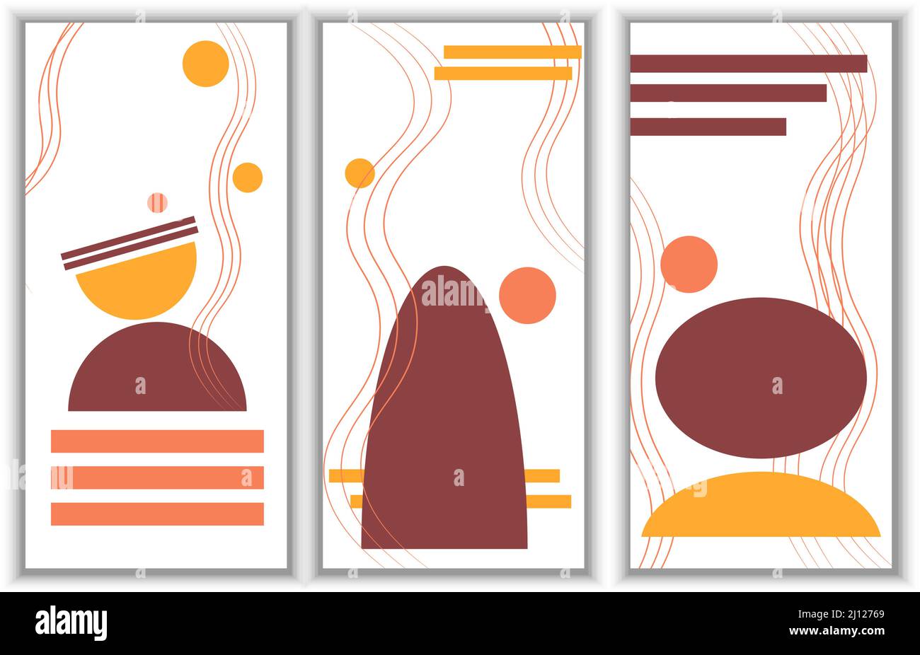 Set of card templates with abstract geometric shapes.Vector ...
