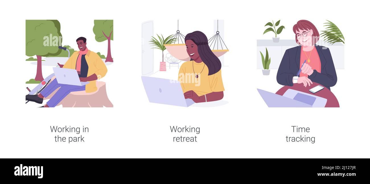 Digital wellbeing lifestyle vector Cut Out Stock Images & Pictures - Alamy