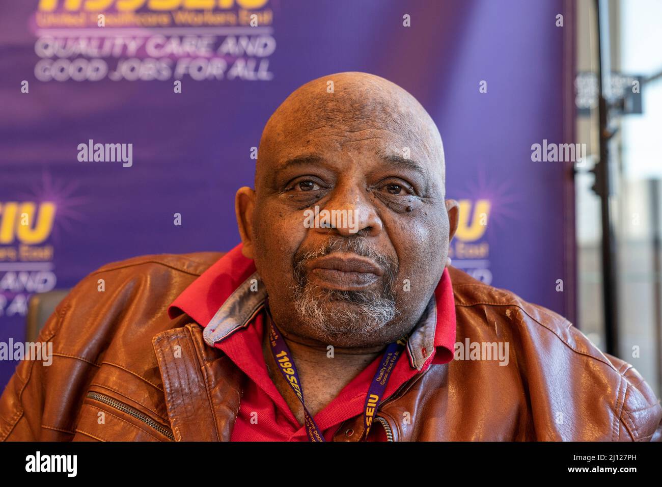 New York, NY - March 21, 2022: George Grisham President of 1199SEIU ...