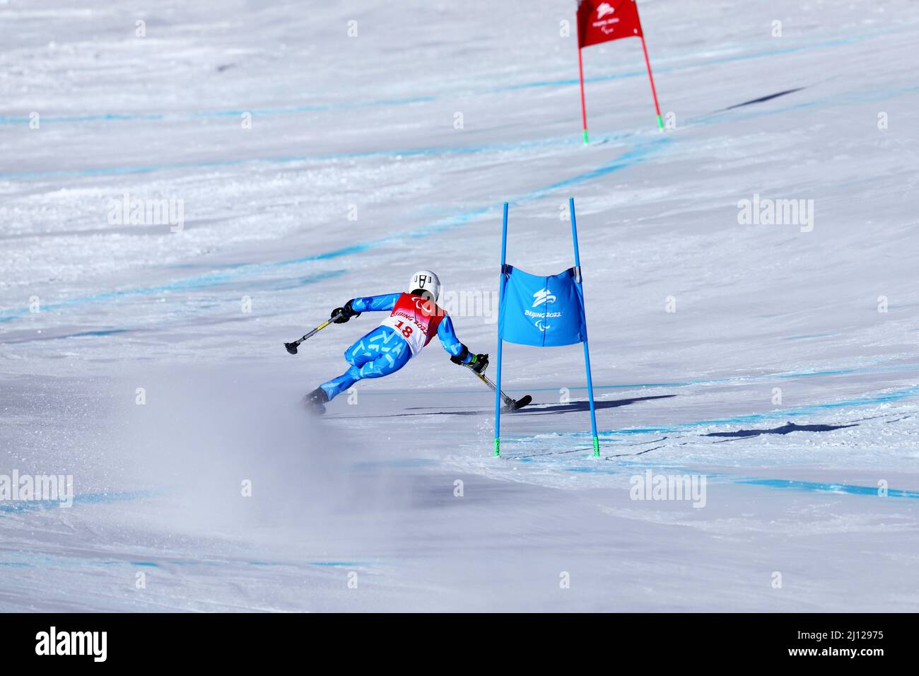 Beijing, China. 7th Mar, 2022. Davide Bendotti (ITA) Alpine Skiing ...