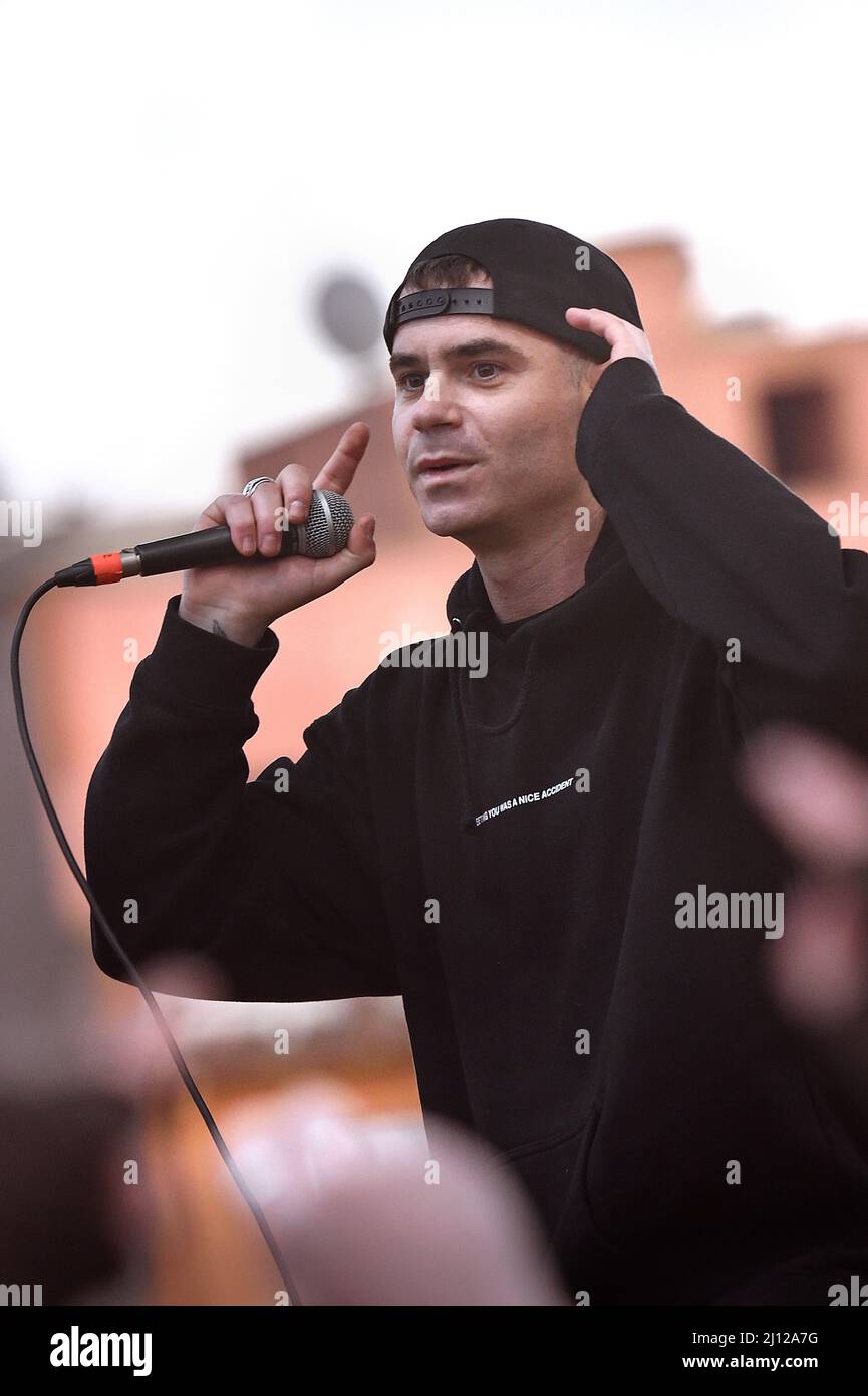Roma, Italien. 21st Mar, 2022. rapper Gemello si esibiscono on stage a ...