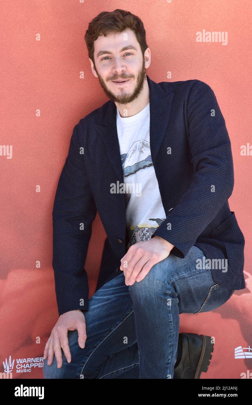 Roma, Italien. 21st Mar, 2022. Italian actor Alessandro Sperduti ...