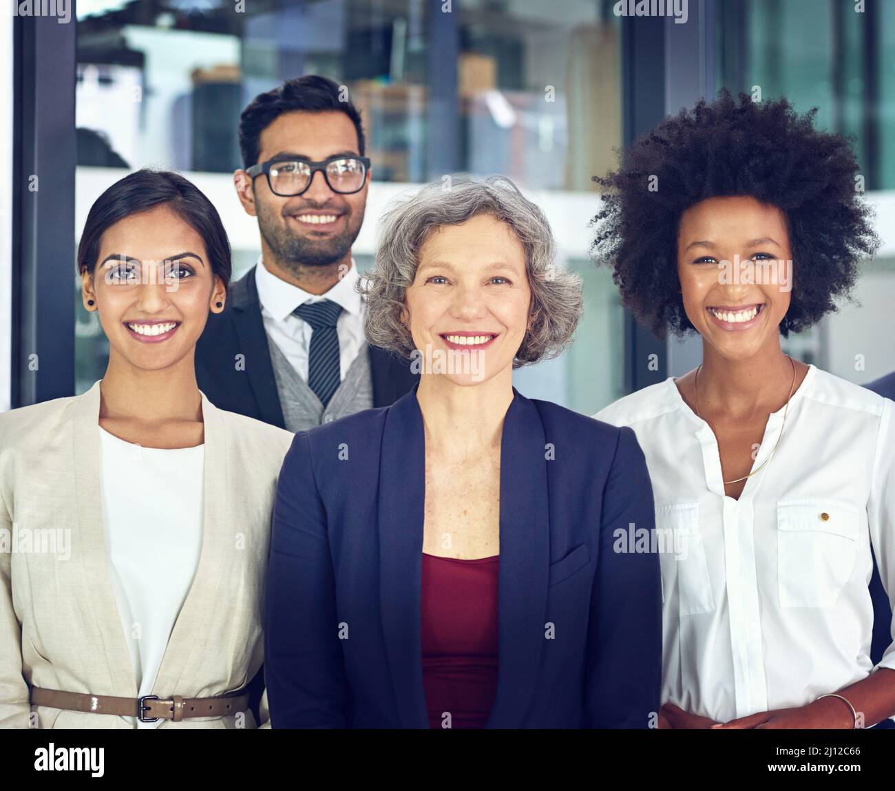 Dedication is what makes a team work. Portrait of a team of corporates ...