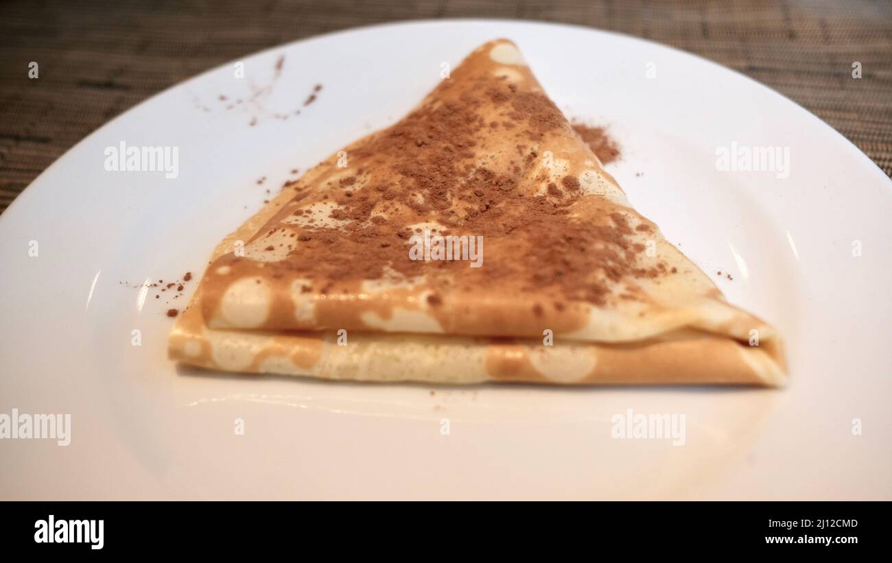 French-Style Crepes with Cinnamon Spice are perfect for Breakfast Stock ...