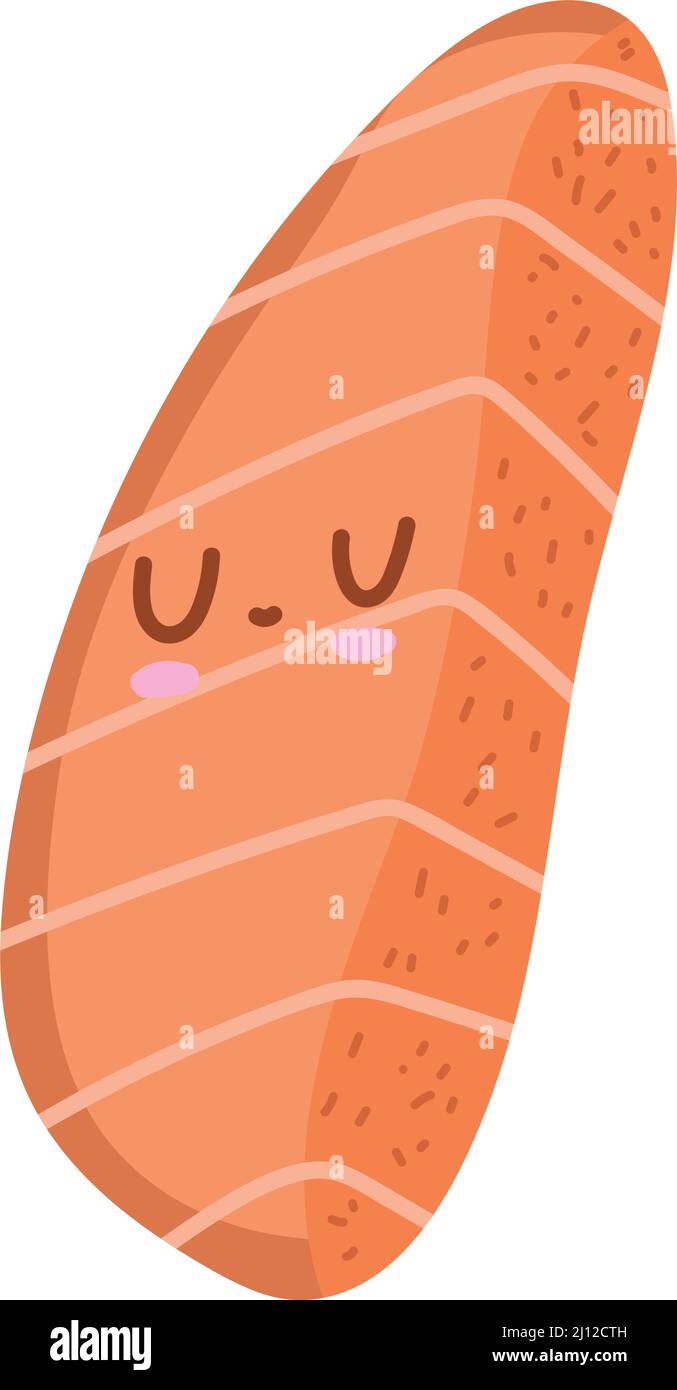 salmon fish kawaii Stock Vector Image & Art - Alamy