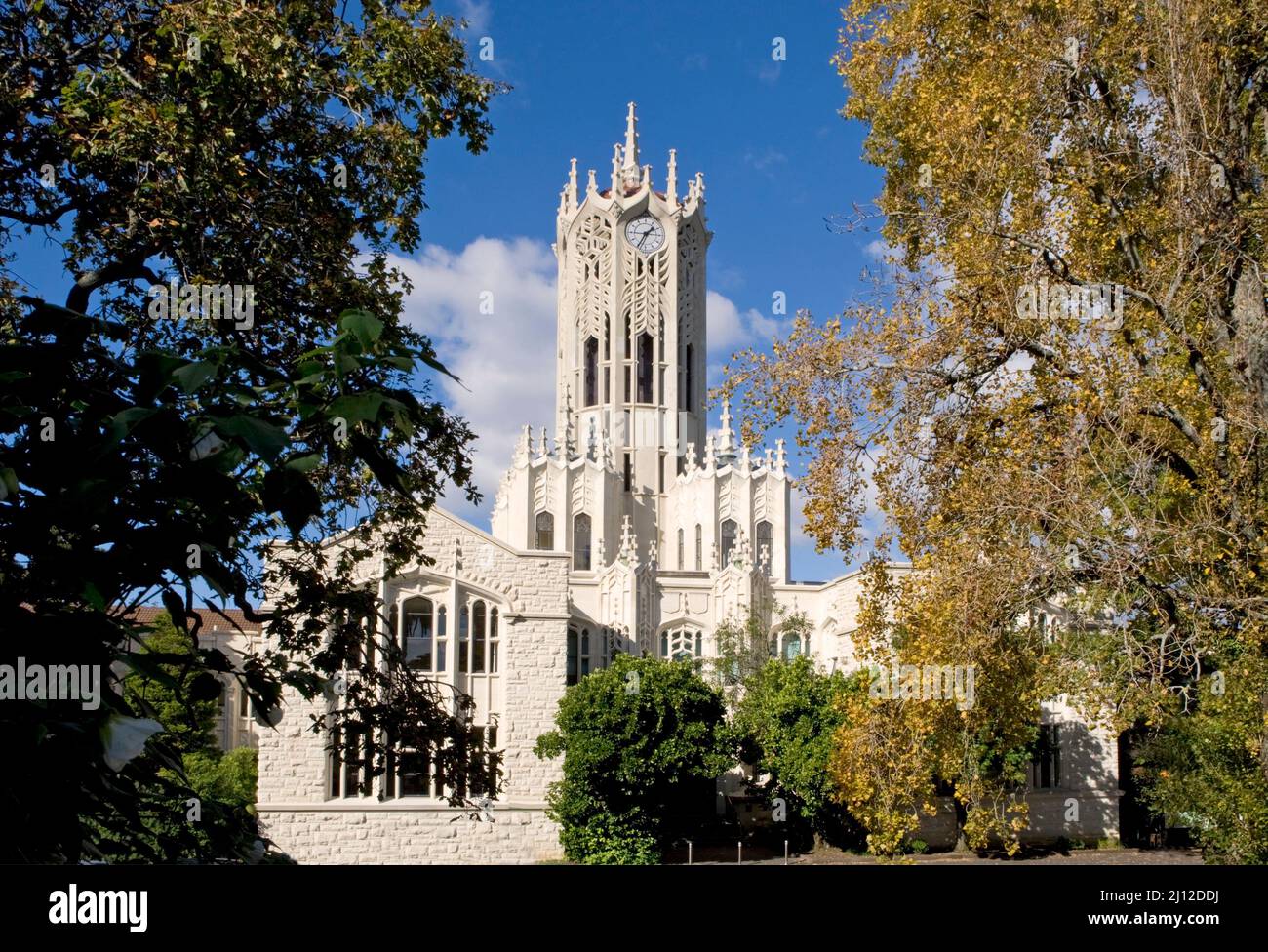 The former Arts Building and clock tower at the University of Auckland ...
