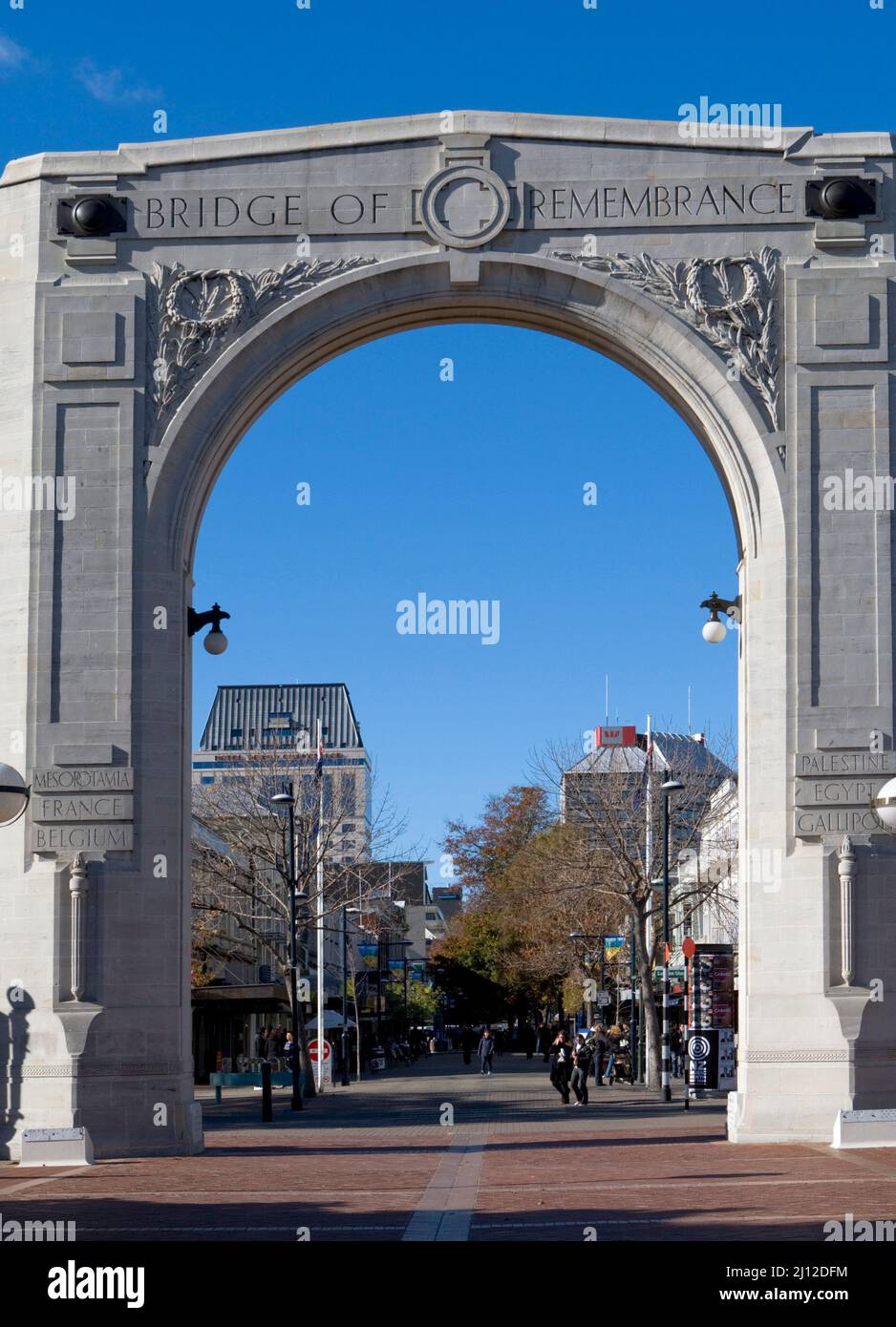 Designed as a triumphal arch, the Bridge of Remembrance was constructed ...