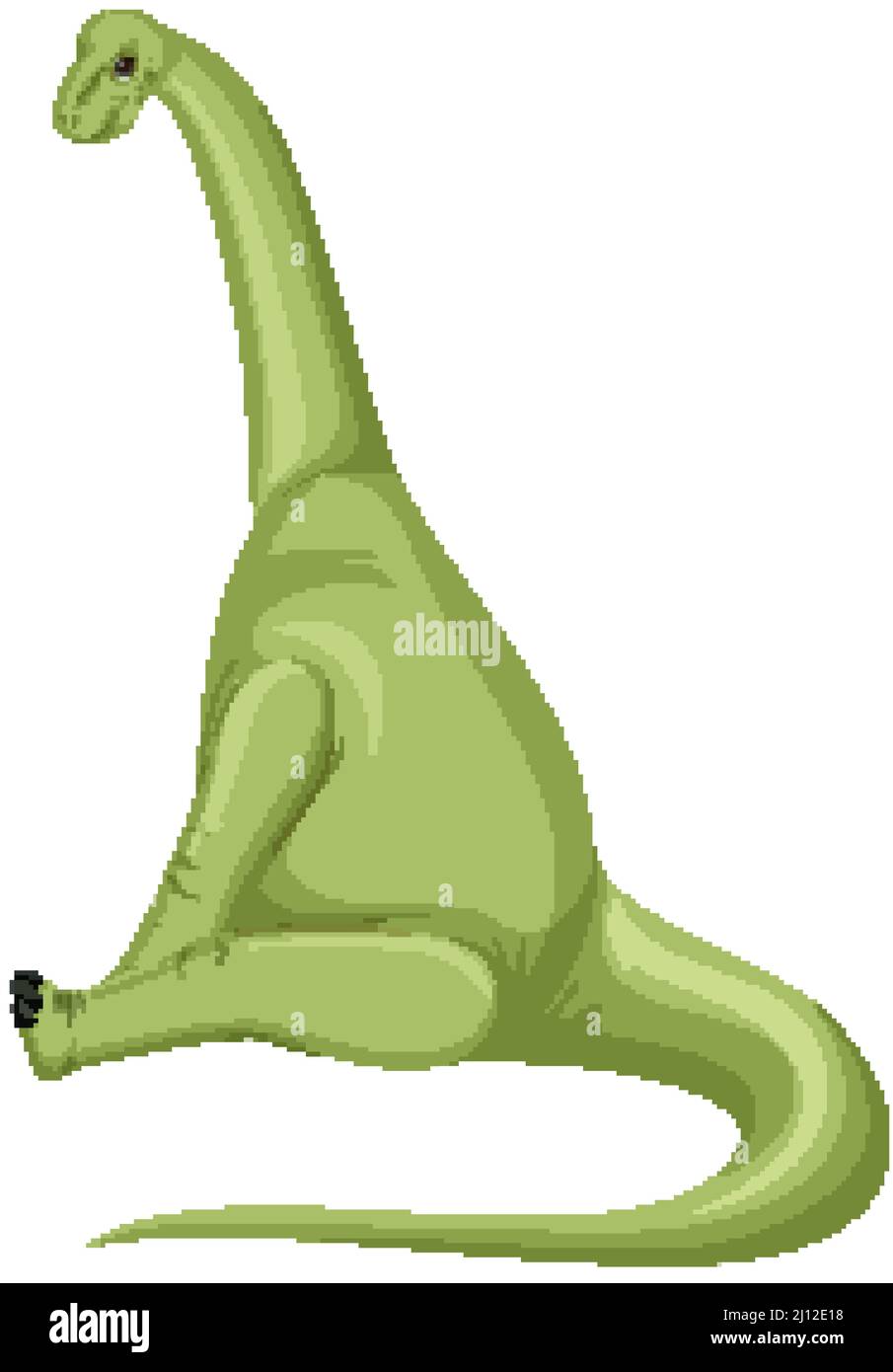 A dinosaur brontosaurus on white background illustration Stock Vector ...