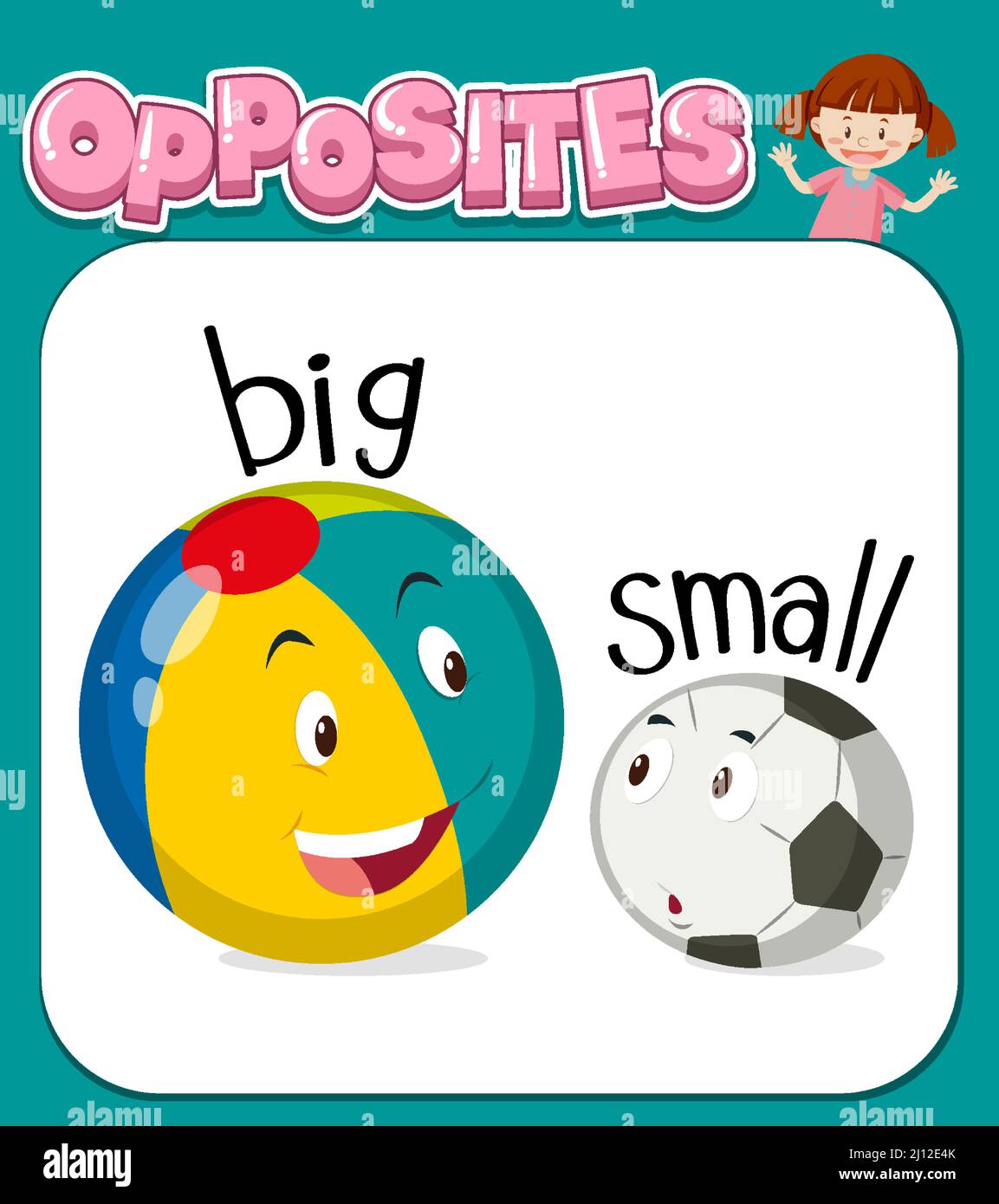 Opposite words for big and small illustration Stock Vector Image & Art ...
