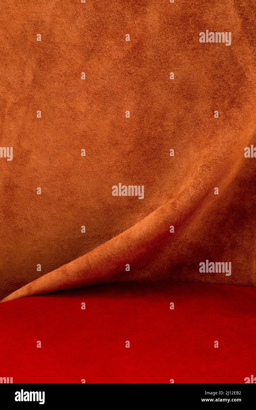 Texture and background with dense curtains over a red table Stock Photo ...