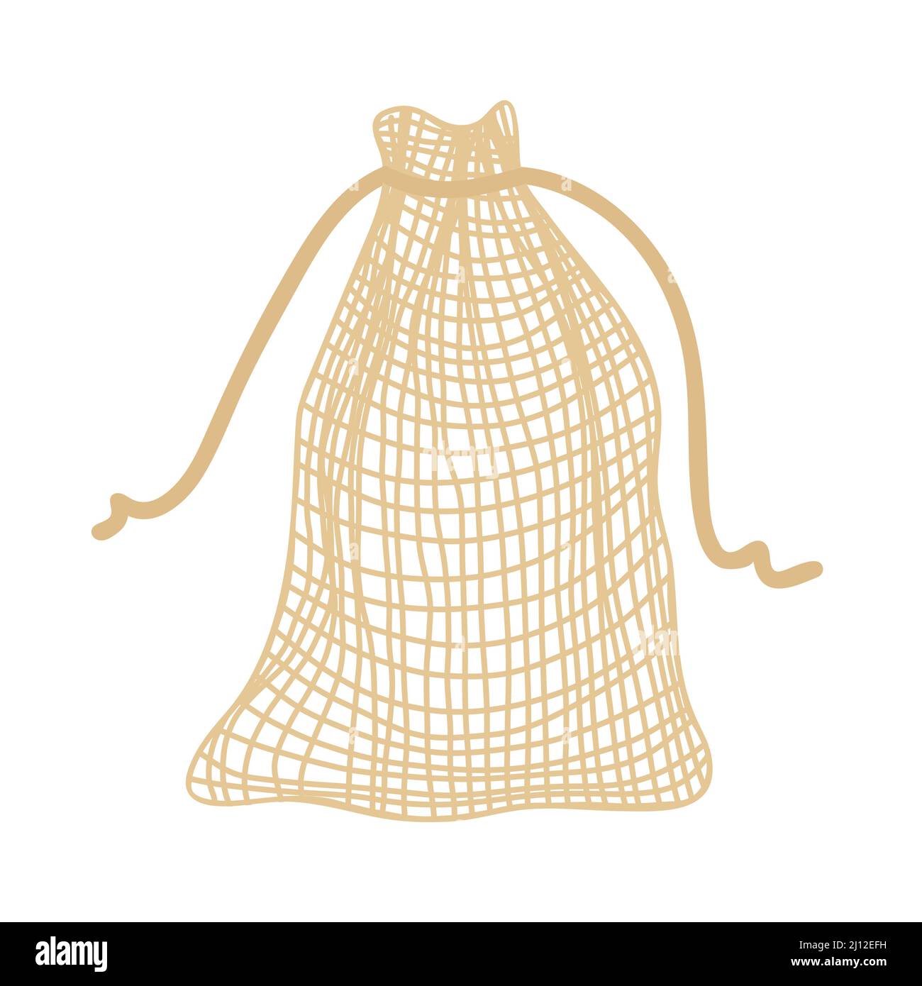 Mesh eco bag isolated on white background. Natural and biodegradable ...