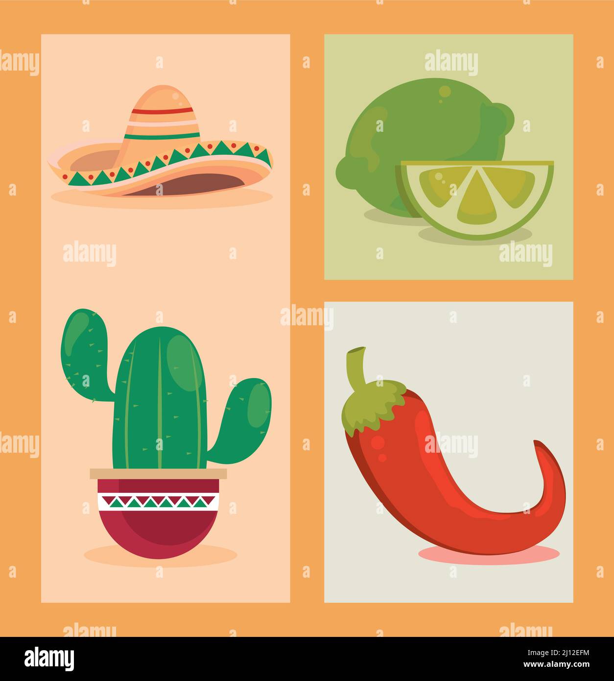 mexican icons collection Stock Vector Image & Art - Alamy