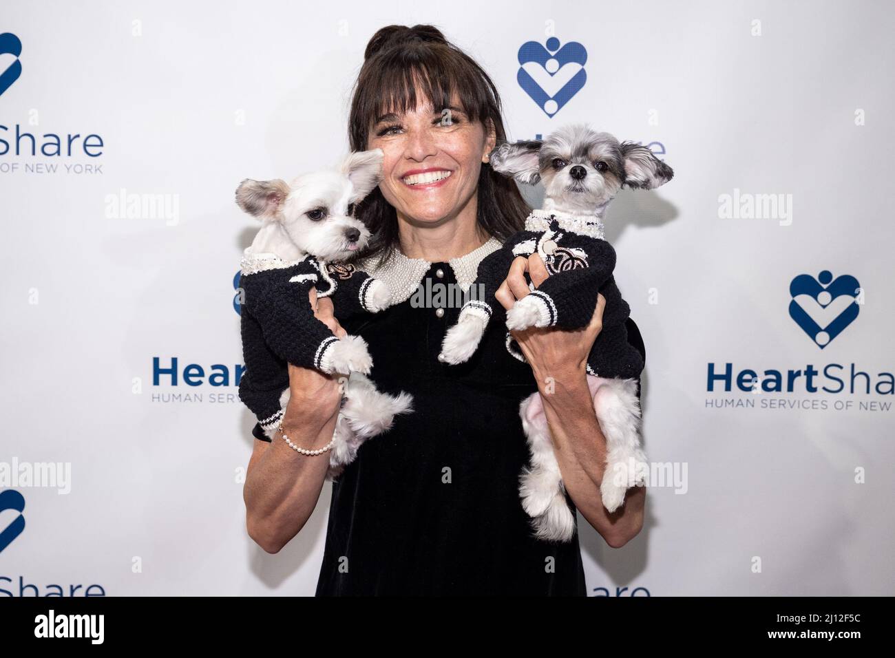 Sam Carrell, Tinkerbell the Dog, and Bell attend The 2022 HeartShare ...