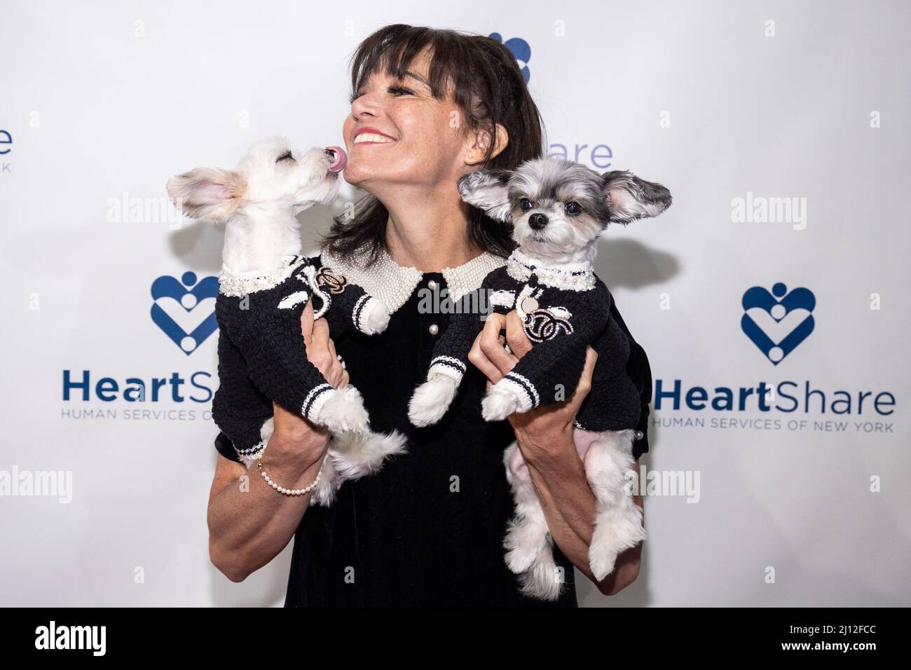 Sam Carrell, Tinkerbell the Dog, and Bell attend The 2022 HeartShare ...