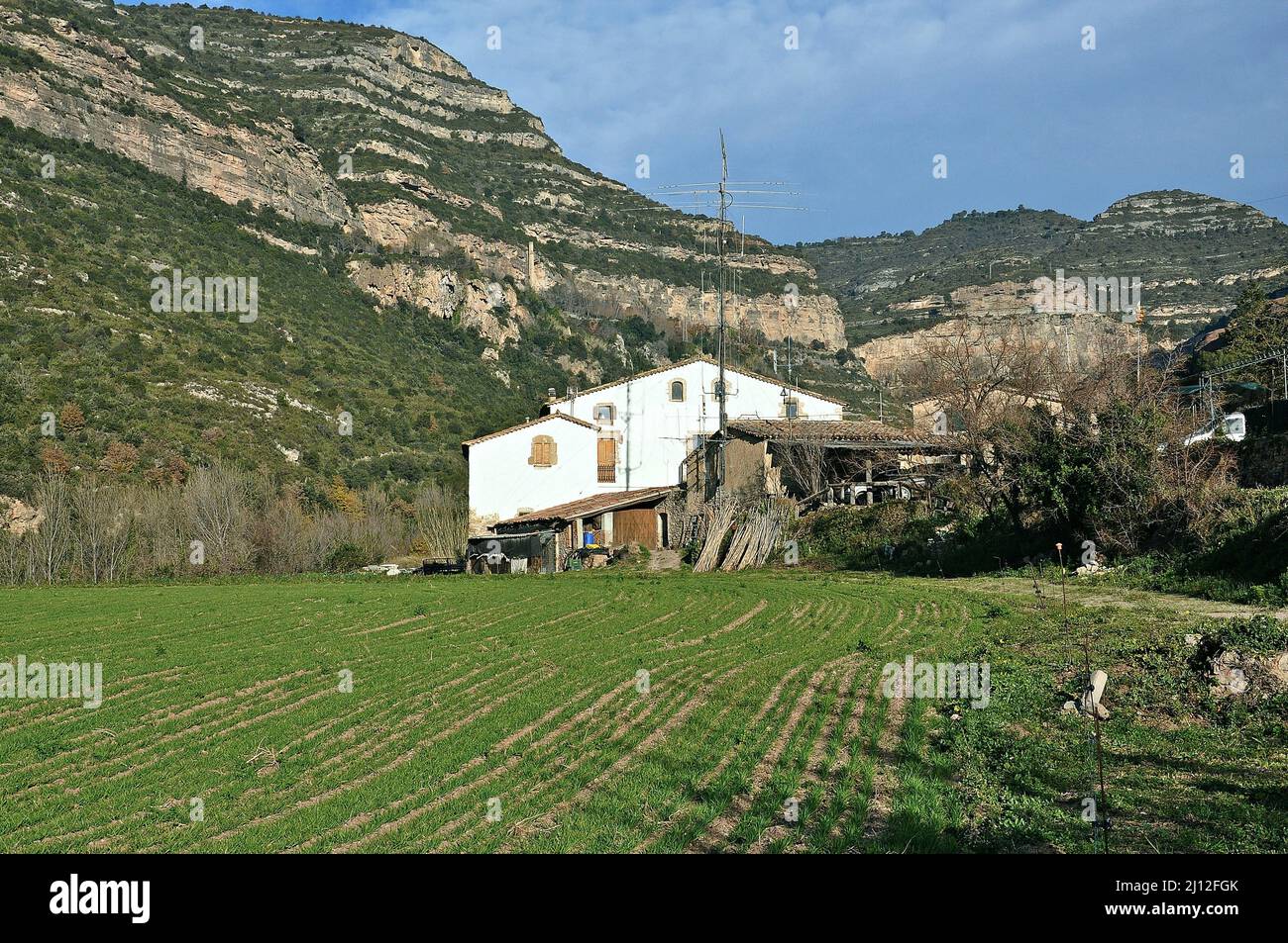 Farmhouse of La Madella in Bigues i Riells in the region of Valles Oriental province of ...