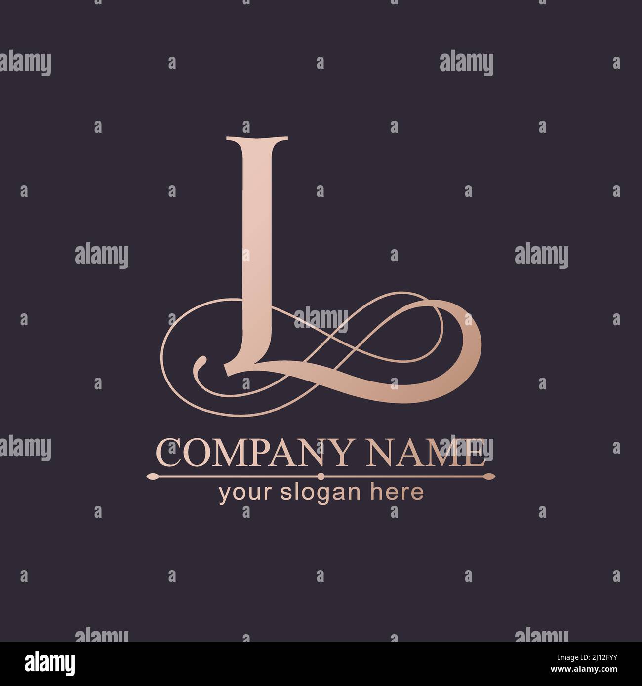 L logo or monogram. L Letters of the alphabet Initials. Beautiful logo ...