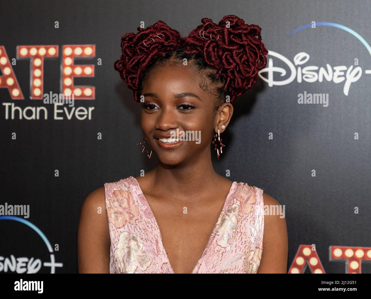 New York, United States. 21st Mar, 2022. Aria Brooks wearing dress by ...