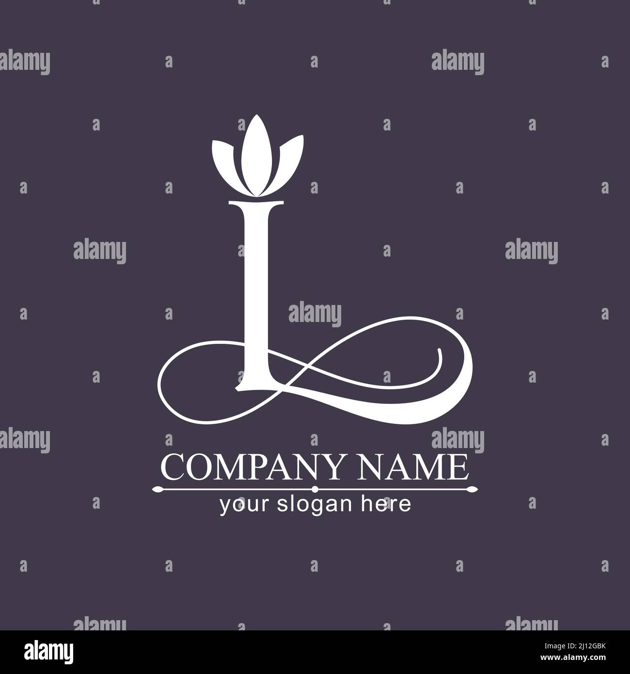 L logo or monogram. L Letters of the alphabet Initials. Beautiful logo ...