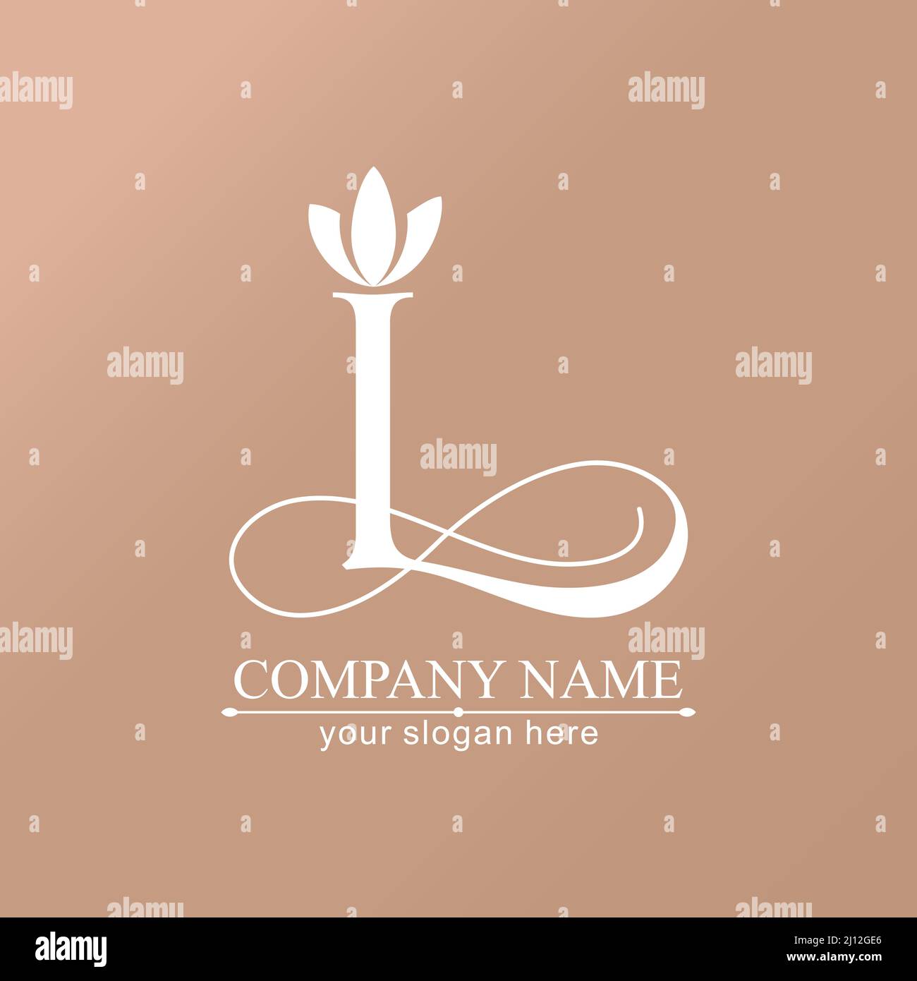 L logo or monogram. L Letters of the alphabet Initials. Beautiful logo ...