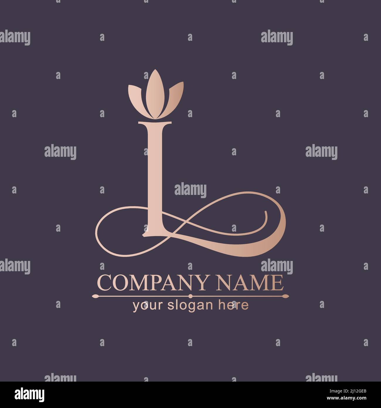 L logo or monogram. L Letters of the alphabet Initials. Beautiful logo ...