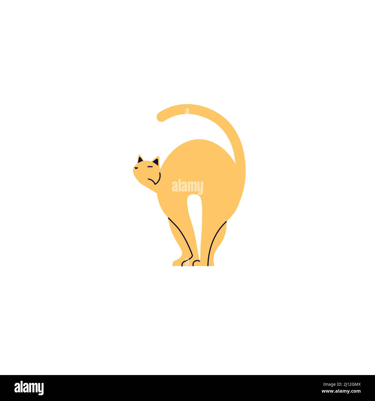 Cat arched back Cut Out Stock Images & Pictures - Alamy