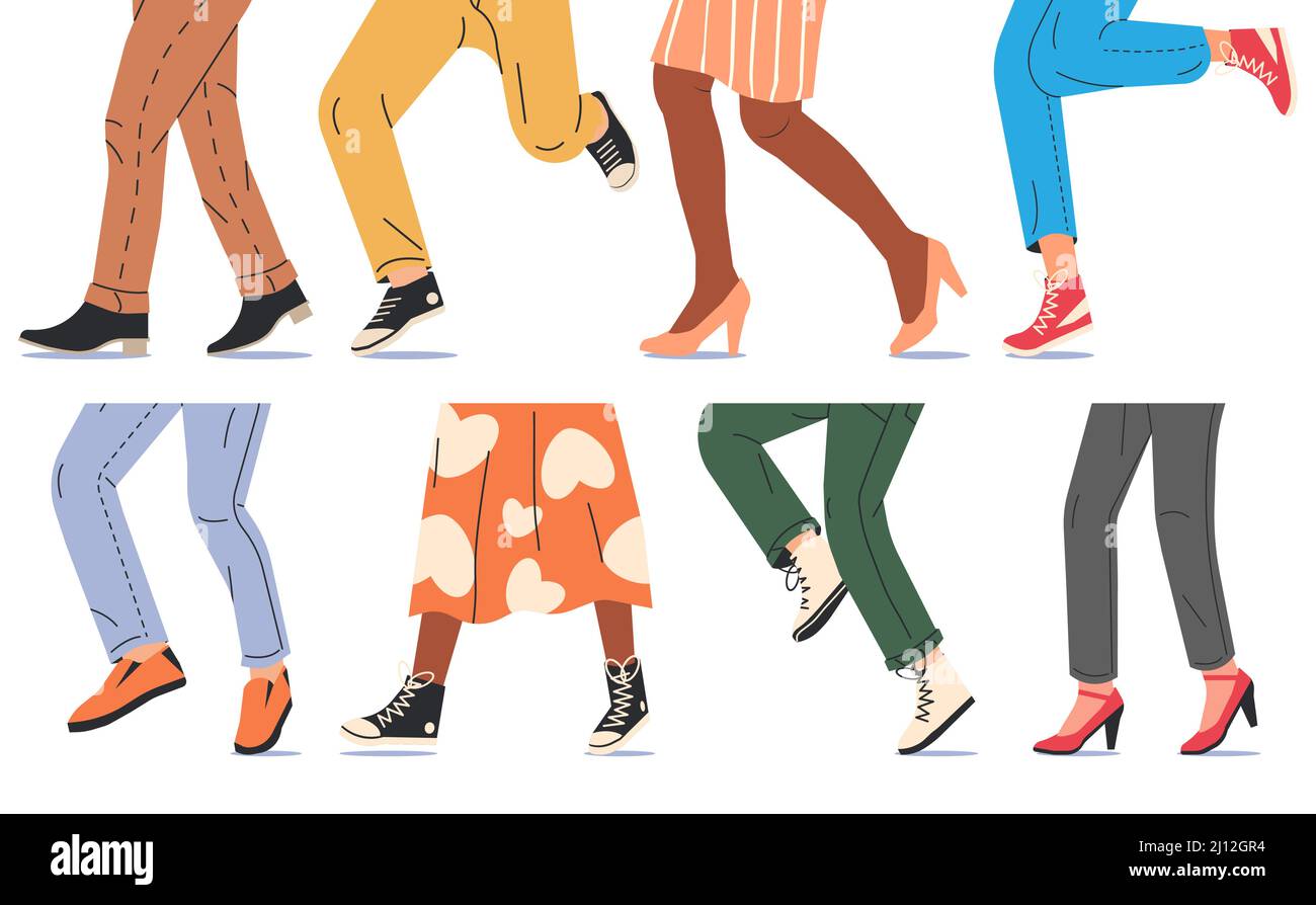 Girl walking in colorful Stock Vector Images - Alamy