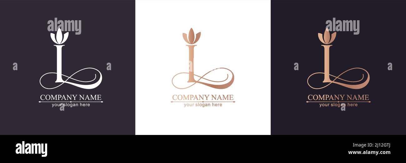 L logo or monogram. L Letters of the alphabet Initials. Beautiful logo ...
