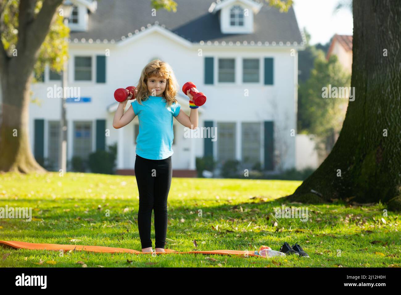 Fitness child. Active healthy life for children. Sport and kids ...