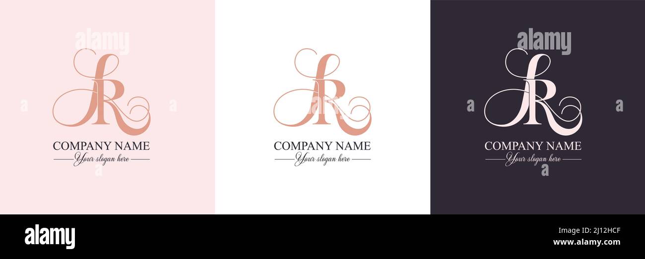 LR, RL logo or monogram. LR, RL Letters of the alphabet Initials. Beautiful logo design for ...