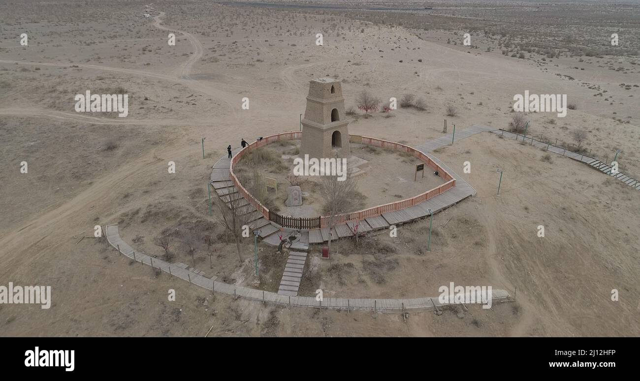 HAMI, CHINA - MARCH 20, 2022 - An aerial photo taken on March 20, 2022 ...