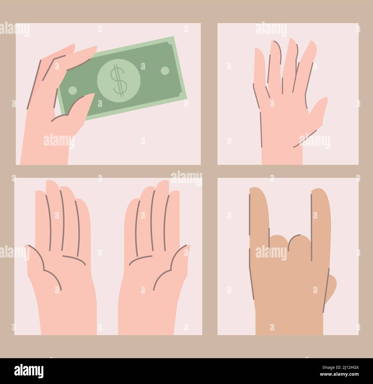 icons collection hands Stock Vector Image & Art - Alamy