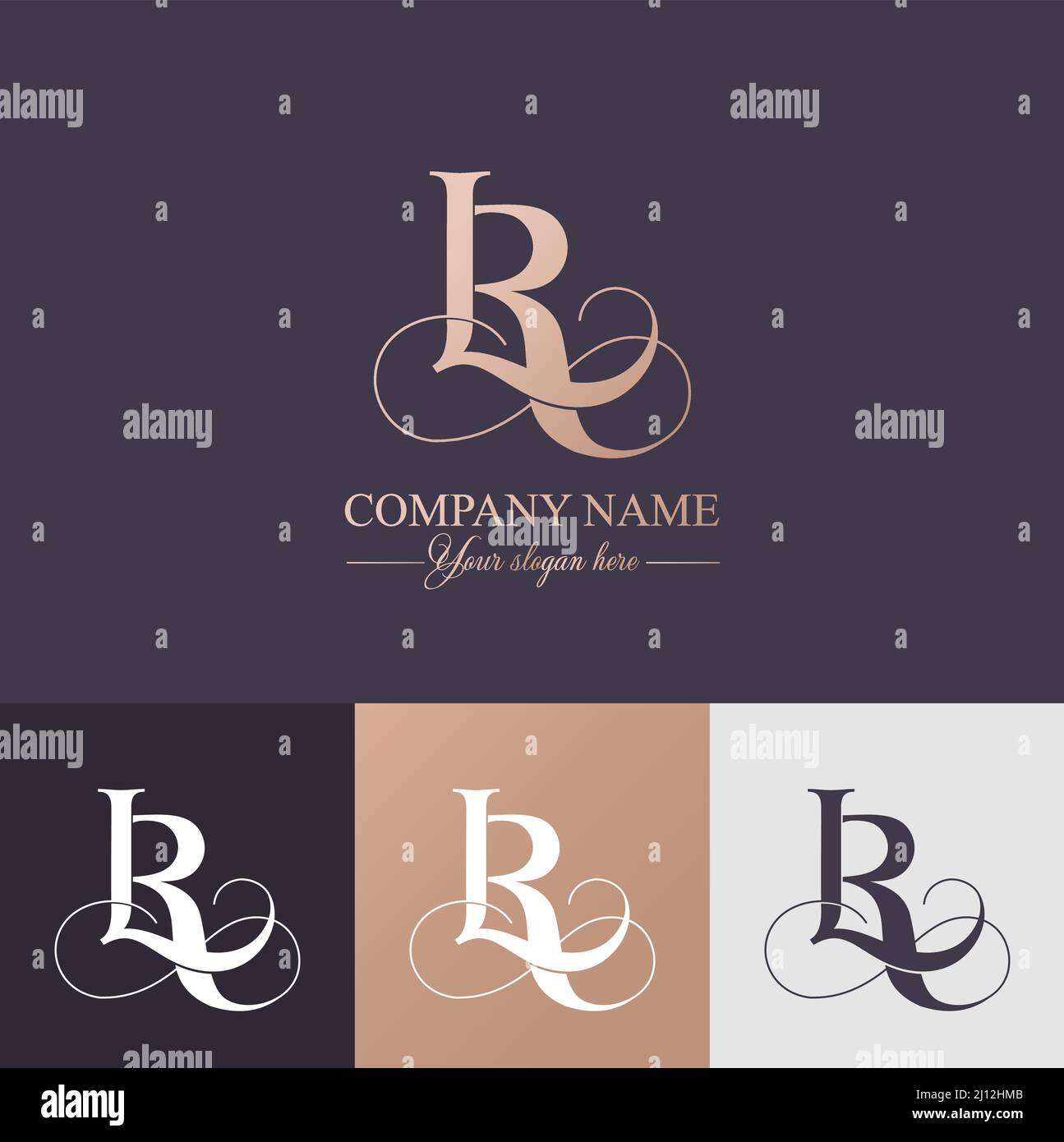 LR, RL logo or monogram. LR, RL Letters of the alphabet Initials ...