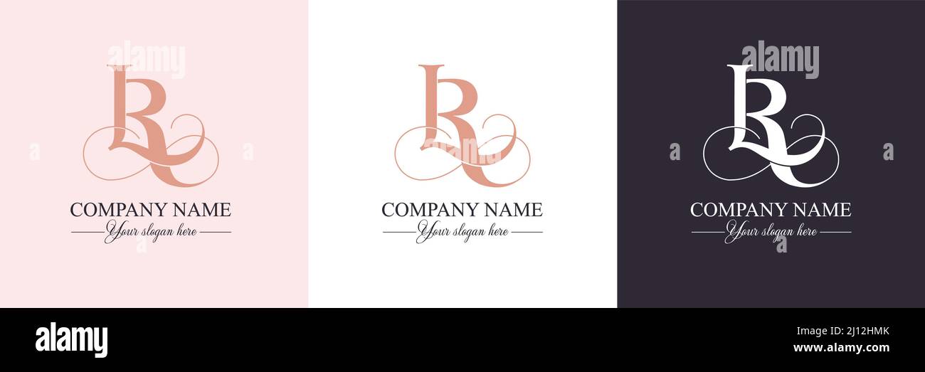 LR, RL logo or monogram. LR, RL Letters of the alphabet Initials ...